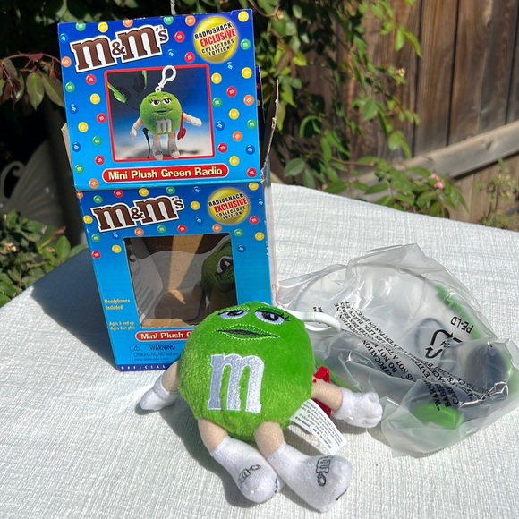 M&M'S | Toys | New Green Mms Mini Plush Radio W Headphones Collectible ...